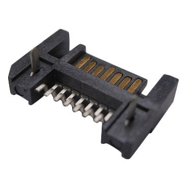 Taiwan SATA Connector SATA 7P Male SMT RA Half Cover with Dual Pegs on ...