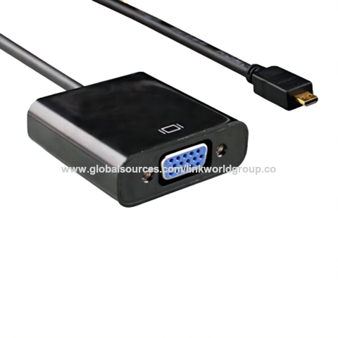 Buy Wholesale China Micro Hdmi To Vga Adapter Male To Female, Black ...