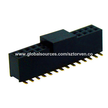 China Female Header, 1.27mm Dual-row, SMD Type with Lift Cap in Tape ...