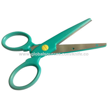 Buy Wholesale China Plastic Safety Scissors With Round Tip & Plastic ...