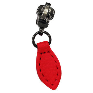 Metal Zipper Slider with Leather Puller and Zipper Attachment, HSD ...