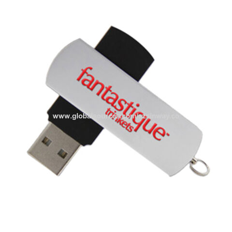 China Promotional swivel metal USB flash drive, customized label, print ...