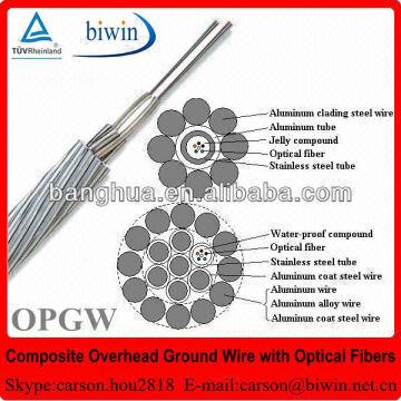 Overhead 48 Core Opgw Cable 1.stainless-steel Optical Fiber Unit 2.support Heavy Load 3.rts:75 ...