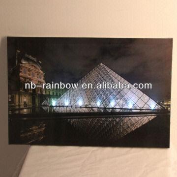 Buy Wholesale China The Louvre In Paris Design Printed Canvas With Led ...