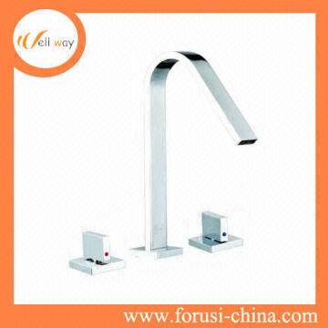 Buy Wholesale China Deck Mounted Brass Dual Handle Faucet 1.solid Brass ...