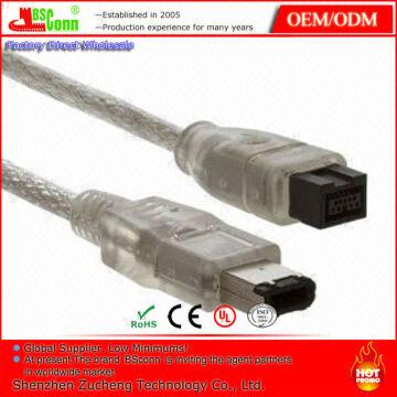 Buy Wholesale China Clear Ieee 1394 Firewire 800 To Firewire 400 Cable ...