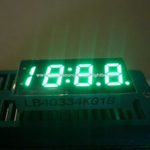Pure Green 4-digit 0.33" 7 Segment Led Display For Digital Clock ...