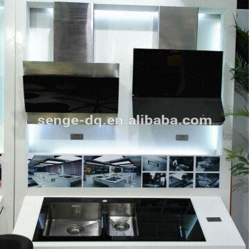 Buy Wholesale China Kitchen Wall Exhaust Fan Black Glass Range Hood ...