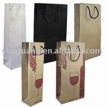Buy Wholesale China One Bottle And Two Bottle Paper Bag With Different ...