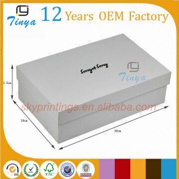 Buy Wholesale China White Kraft Cheap Plain Cardboard Shoe Boxes Bulk ...
