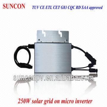 Buy Wholesale China 250w Solar Grid On Panel Micro Inverter ,24v-50v ...