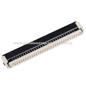 China 1.0mm FFC/FPC connector, SMT bottom contact, R/A, flip type, side ...
