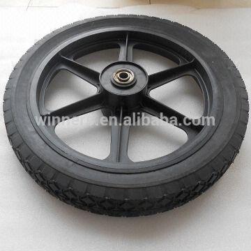 14 inch spoke wheel semi-pneumatic wheels solid rubber wheel for cart ...