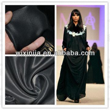 Compre Tela De Satén Cristalina Negra Formal De Abaya y Tela De Satén Cristalina Negra Formal De ...
