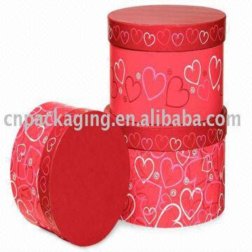 Buy Wholesale China Layered Hearts Gloss Nested Boxes 3 Piece Round ...