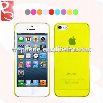 Buy Wholesale China Yellow Hard Plastic Transparent Crystal Back Case For Iphone 5s & Yellow ...