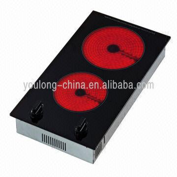 Buy Wholesale China 2 Burner Domino Knob Control Electric Cooktop ...