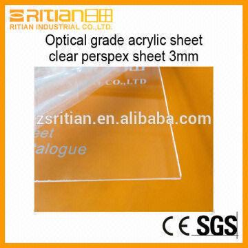 Buy Wholesale China Optical Grade Acrylic Sheet Clear Perspex Sheet 3mm ...