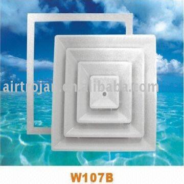Buy Wholesale Taiwan 4 Way Abs Plastic Ceiling Air Diffuser & 4 Way Abs ...