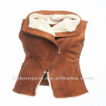 Buy Wholesale China Genuine Sheepskin Leather Vest & Genuine Sheepskin ...