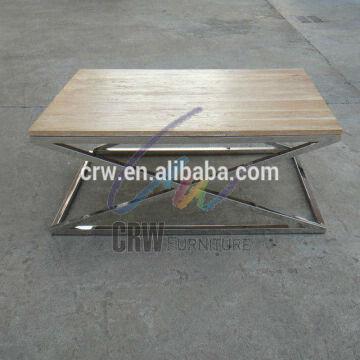Buy Wholesale China Mff-108 Stainess Steel Cross Legs Coffee Table ...
