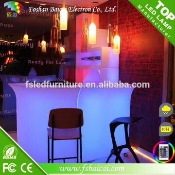 Buy Wholesale China Light Portable Bar Table/led Outdoor Furniture ...