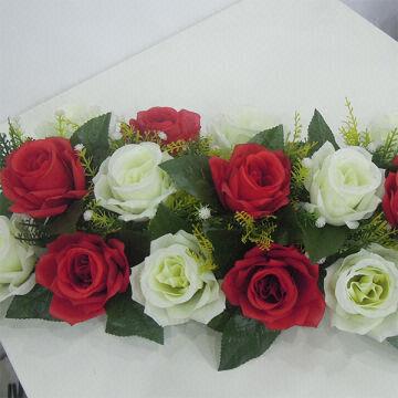 Buy Wholesale China Cheap Red Artificial Flower Rose Flowers Row ...