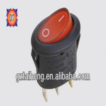 TH12 mini oval on-off lighted taiheng rocker switch/switch | Global Sources