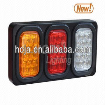 LED Tail Light Box, 3 Rectangular Light Assembly truck and trailer led ...