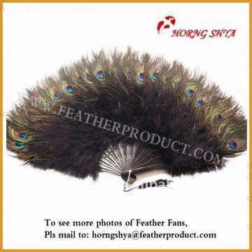 Buy Wholesale China Peacock Feather Fan & Peacock Feather Fan | Global ...