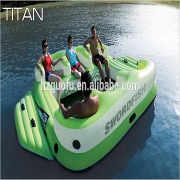 Buy Wholesale China 6 Person Inflatable Floating Island Pool Chair Lake ...