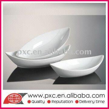 Buy Wholesale China Boat-shape White Ceramic Plates & Boat-shape White ...