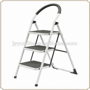 Three Step Folding Loft Ladder Steel Ladder - China Wholesale Three ...