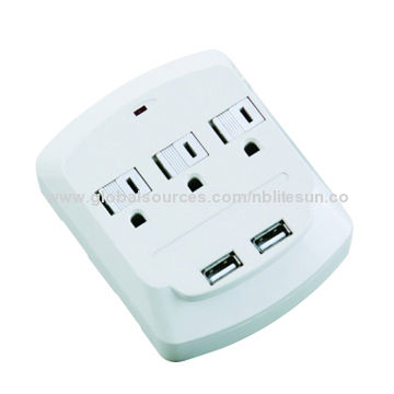 Buy Wholesale China La-101s Usb Adapters, 3 Outlets Surge Protected ...