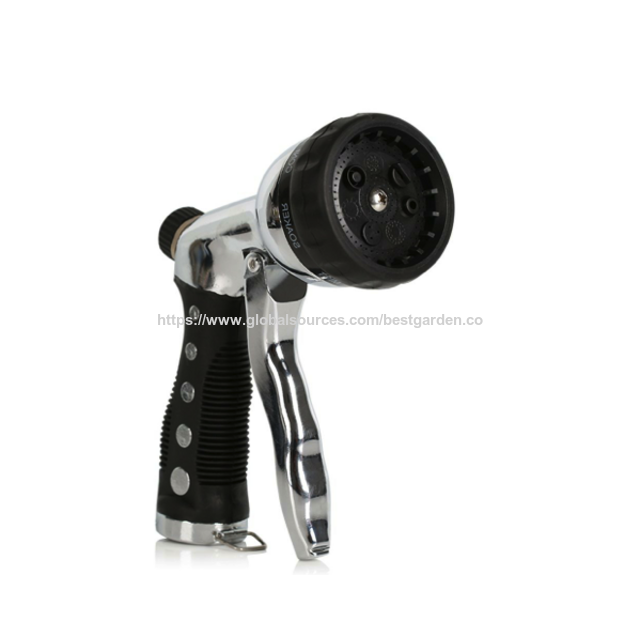 Heavy duty spray nozzle, 7 function, tough metal construction, front ...