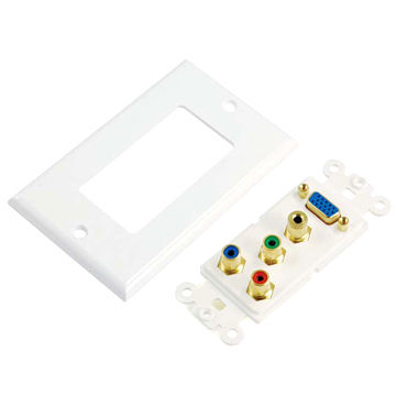 Buy Wholesale China Vga + Rgb Component + 3.5mm Jack Wall Plate & Vga ...