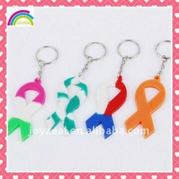 Buy Wholesale China Breast Cancer Logo Silicone Key Chain Key Ring ...