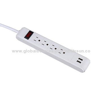 Buy Wholesale China Lts-04c 4 Vertical Outlets Power Strip With Usb ...