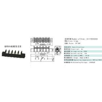 Buy Wholesale China Barrier Type Terminal Block U1 Series & Barrier ...