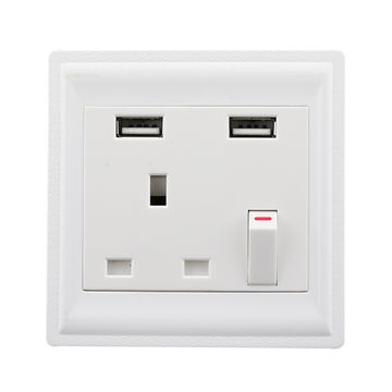 Buy Wholesale China British Standard Power Outlet With Two Usb Charging ...