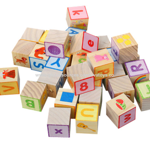 Buy Wholesale China 2015 Colorful Wooden Alphabet Blocks Puzzle For ...