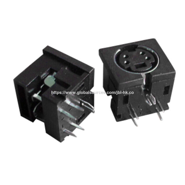 Buy Wholesale China Mini Din Socket Connector With 4pins, Right Angle ...