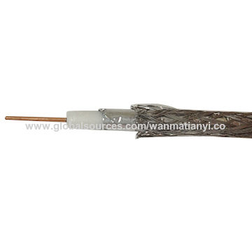 China Coaxial Cable, RG11/RG11 77% , Braided, 1.63mm CCS, 7.11mm FPE ...