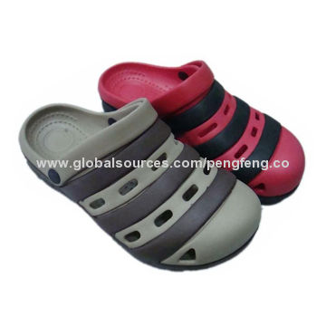 Men's Colorful Clogs, Chromatic Stripe with Hole, EU 40 to 45# Sizes ...