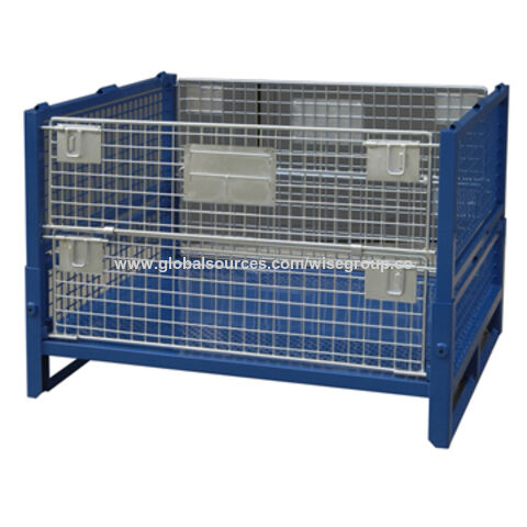 Buy Wholesale China Foldable Stackable Steel Wire Mesh Stillage ...