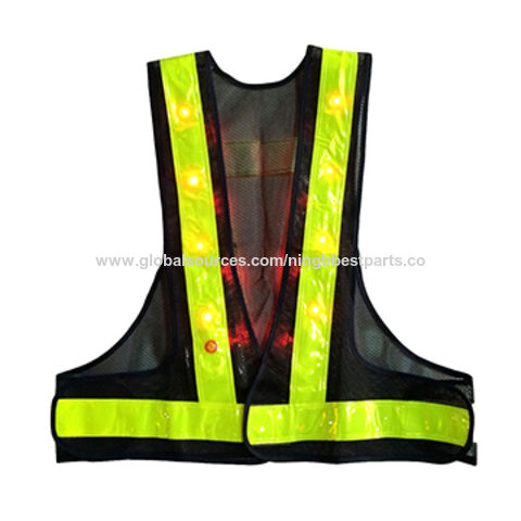 Buy Wholesale China High Visibility Led Safety Vest, 16 Pieces Leds ...
