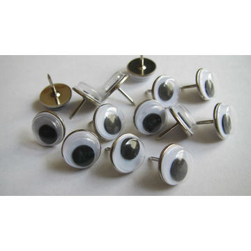 Buy Wholesale China Googly Eye Push Pins Flat Decorative Thumbtacks ...