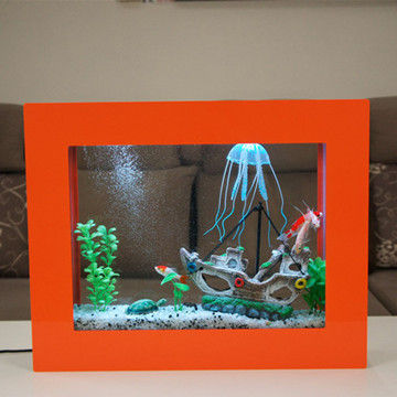 Cuboid All in One Aquarium Fish Tank Steel Glass Fish Fank For Real ...