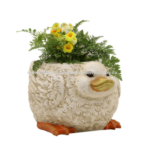 Latest design Polyresin Fat Duck flower pots garden statue for home and ...
