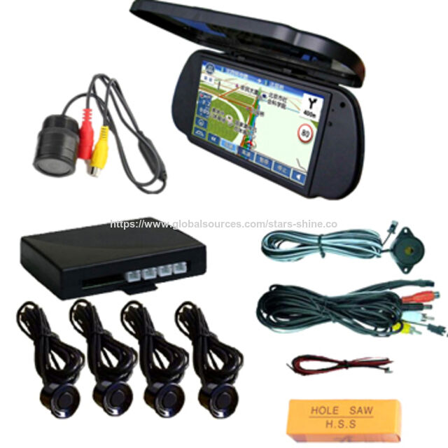 Parking sensor system with 7" inch mirror monitor and super night ...